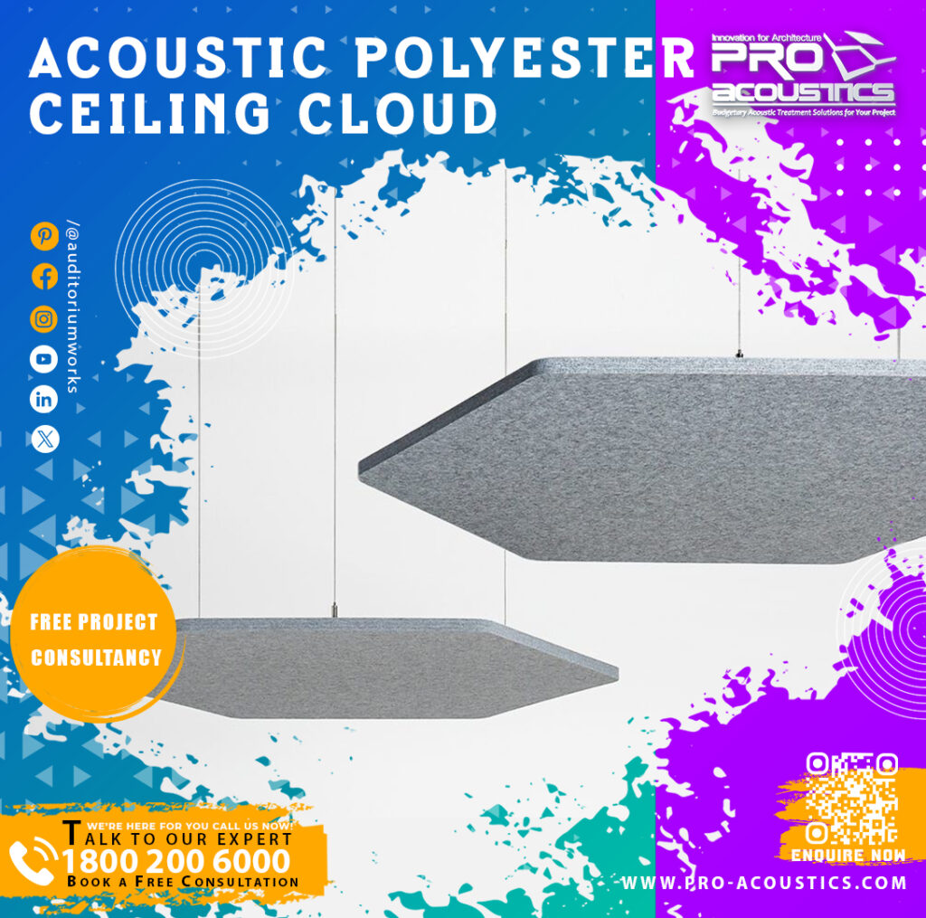 Acoustic Polyester Ceiling Cloud - Sound Proofs