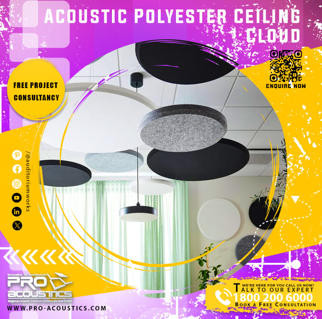 Acoustic Polyester Ceiling Cloud - Sound Proofs