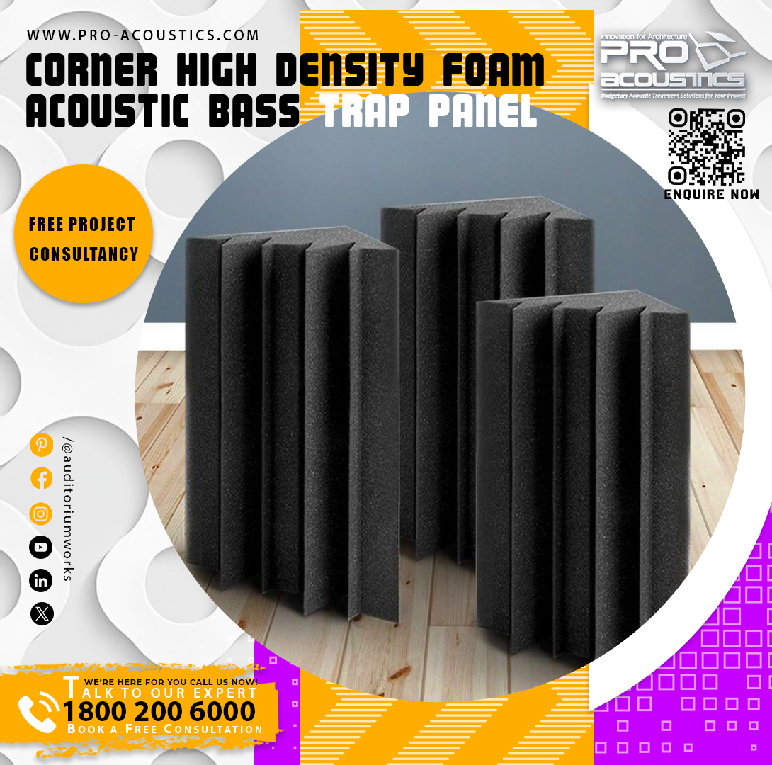 Corner Foam Acoustic Bass Trap Panel - Sound Proofs
