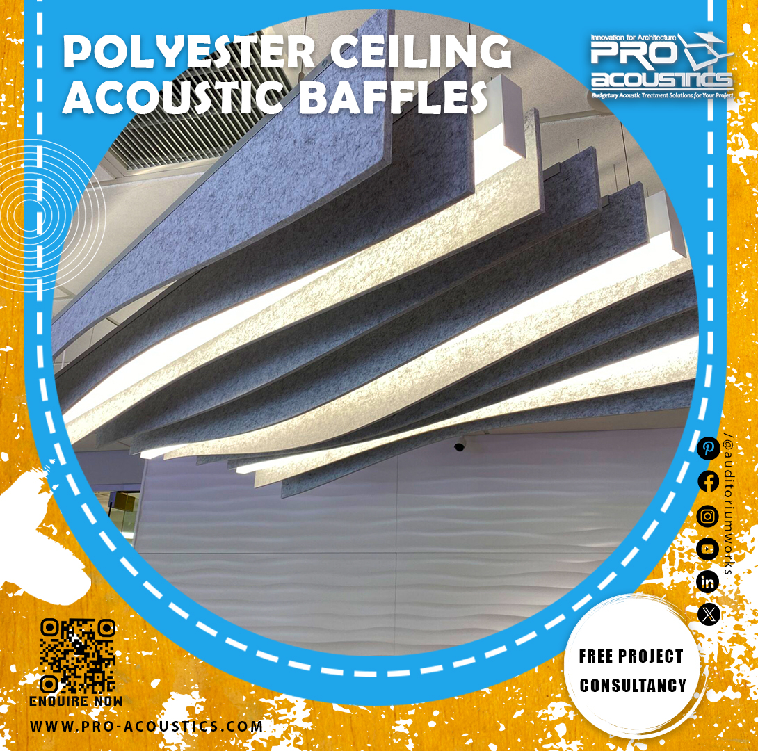 Polyester Ceiling Acoustic Baffles - Sound Proofs