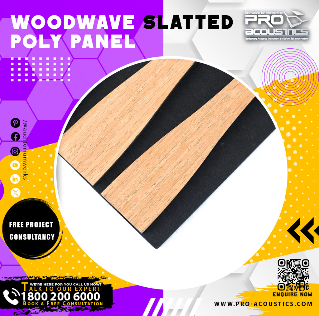 Woodwave slatted Poly Panel - Sound Proofs