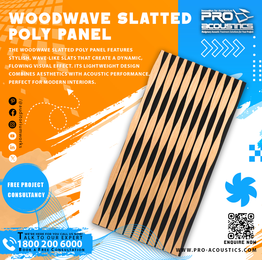 Woodwave slatted Poly Panel - Sound Proofs